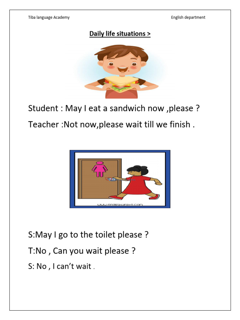 Daily Life Situations | PDF