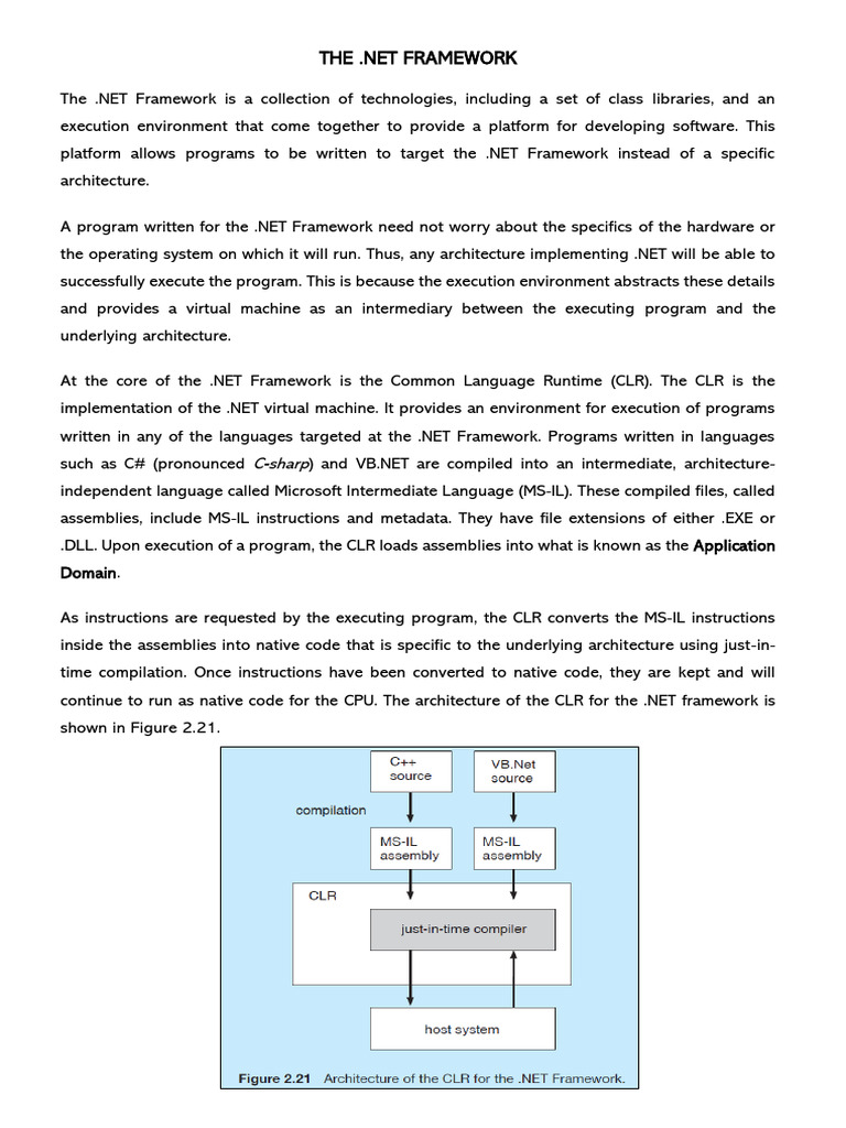 The .Net Framework | PDF