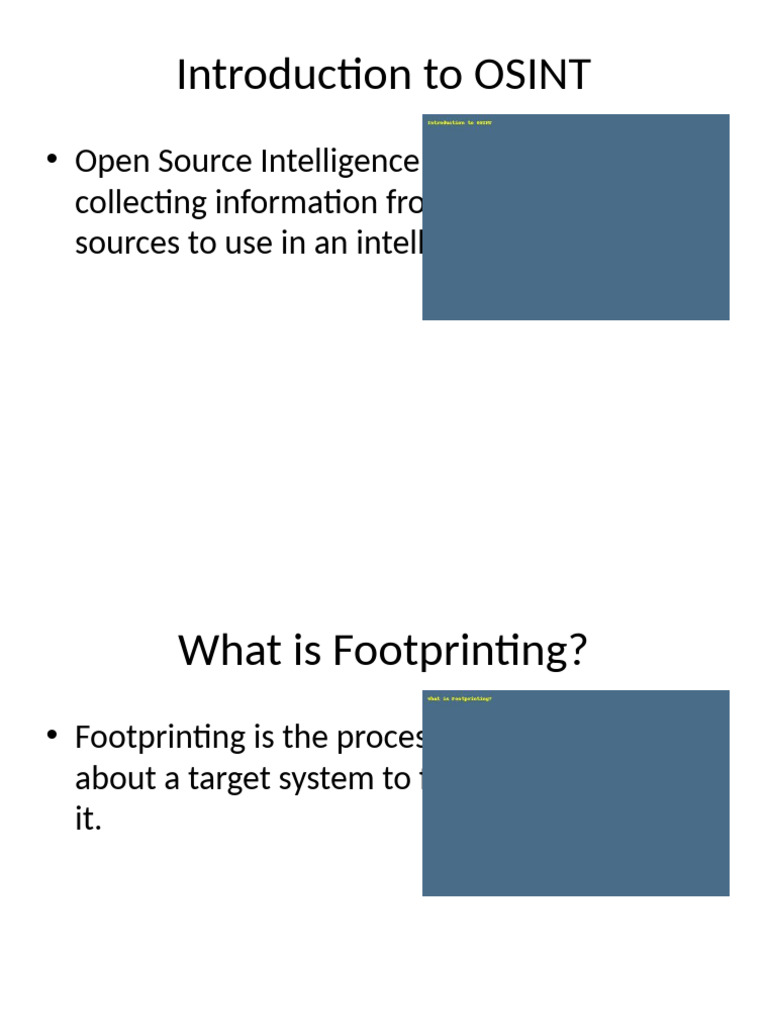 OSINT and Footprinting Techniques Explained | PDF