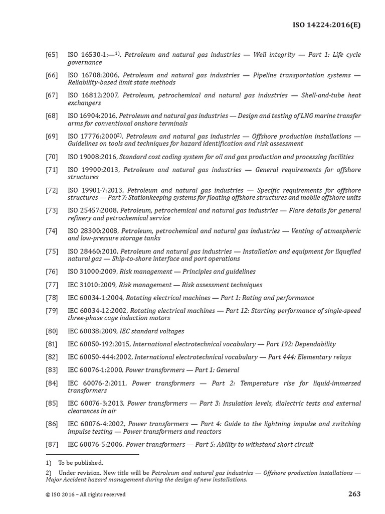Iso 14224 Ingles 269 | PDF | Natural Gas | Petroleum Industry