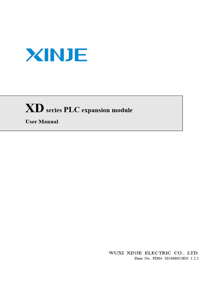 Xinje PLC XD Expansion Module Manual | PDF | Bipolar Junction Transistor | Thermocouple