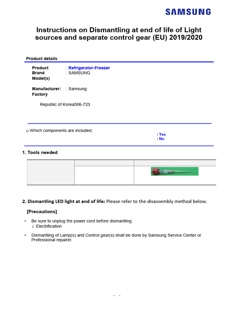 PDFInstruction On Dismantling RM90 RM80 RM70 Refrigerator RM90 | PDF