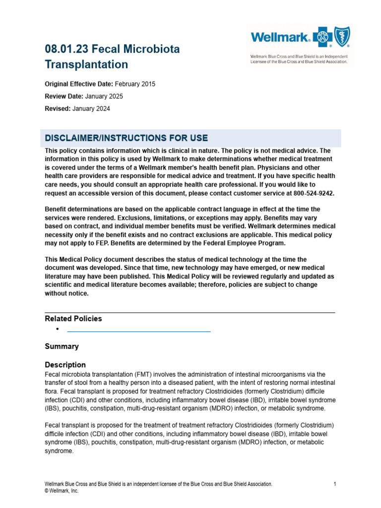 Fecal Bacteriotherapy | PDF | Randomized Controlled Trial ...
