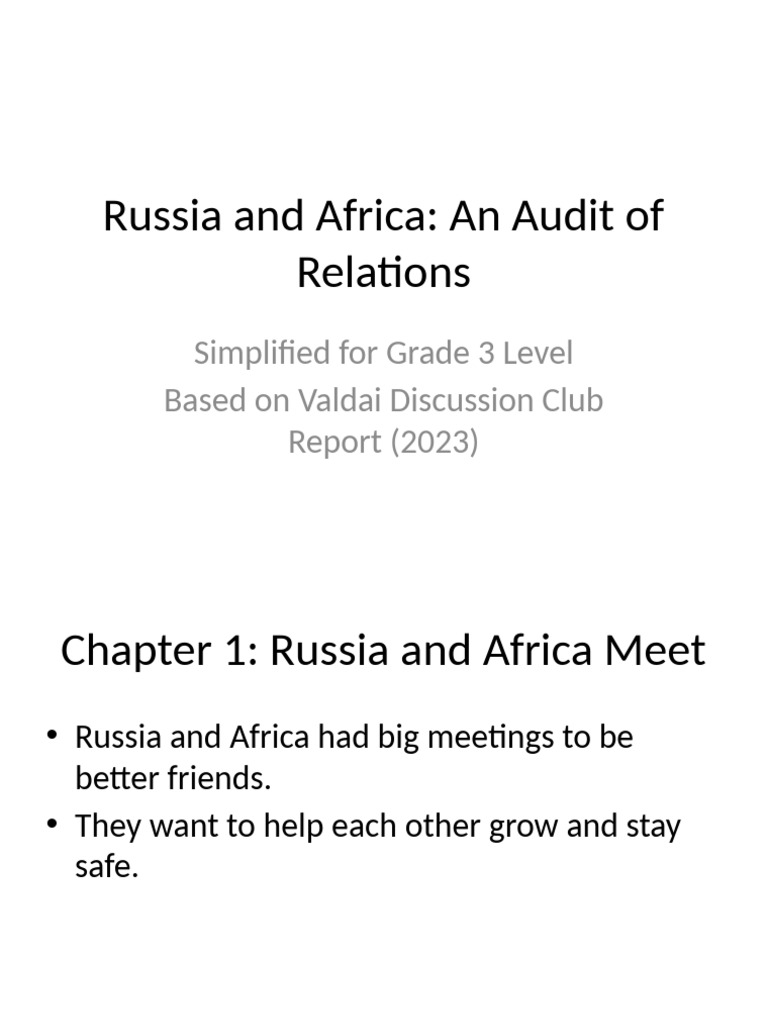Russia Africa Report Grade3 Chapters | PDF