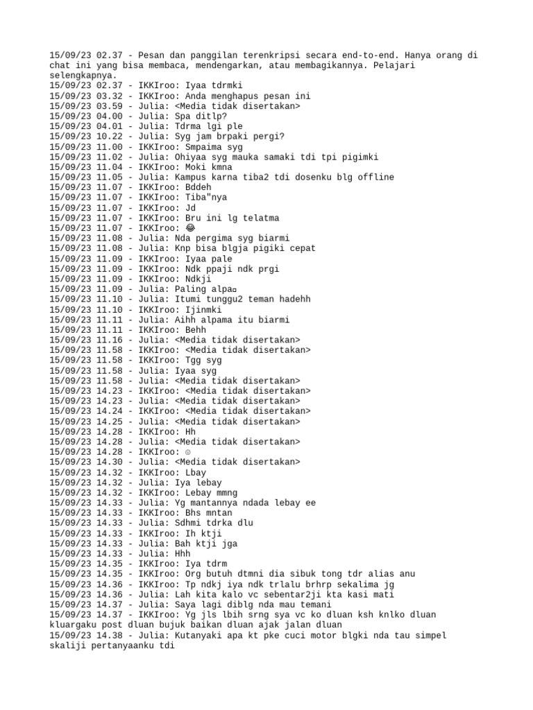 Chat WhatsApp Dengan Julia | PDF