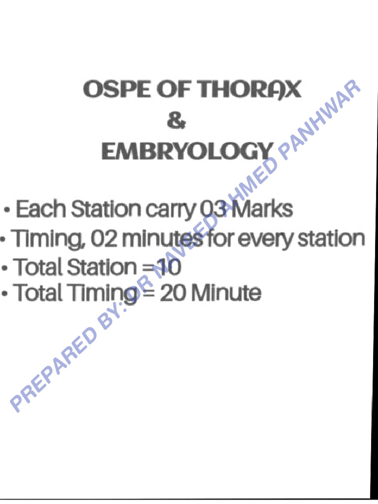 Ospe Thorax & Embryo Batch 48 | PDF