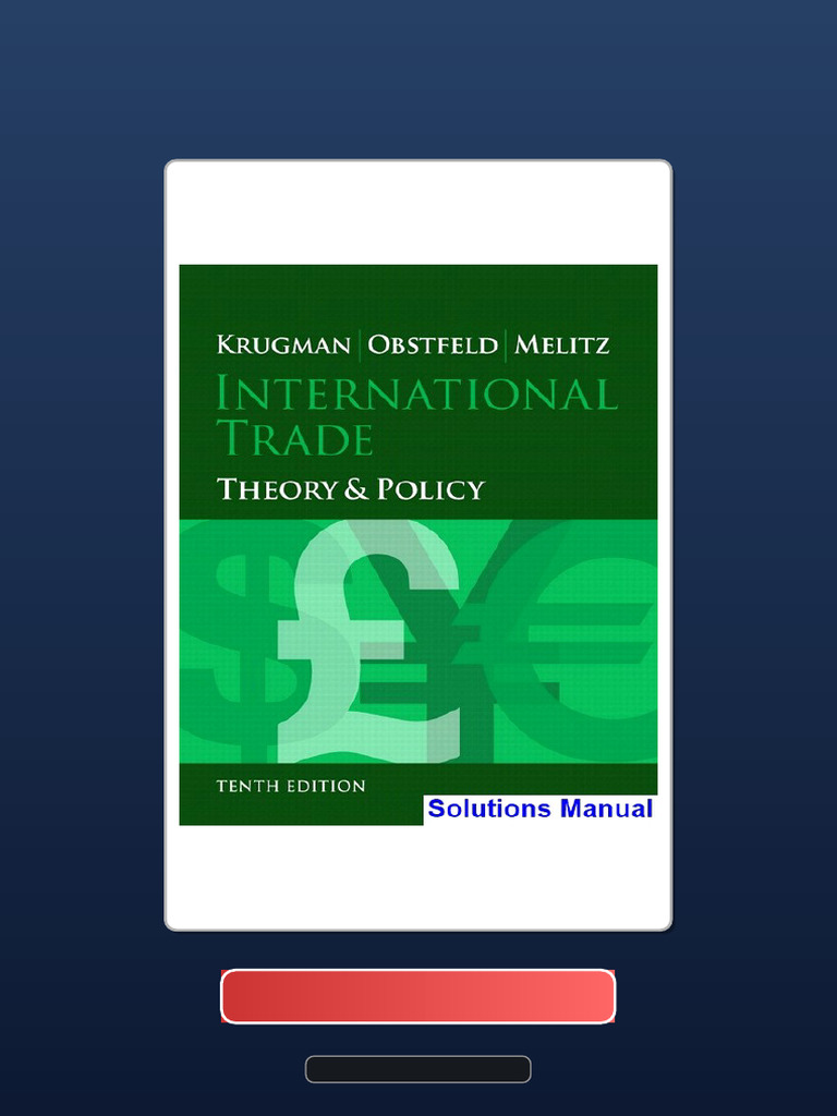 Complete Bundle International Trade Theory and Policy 10th Edition Krugman | PDF ...