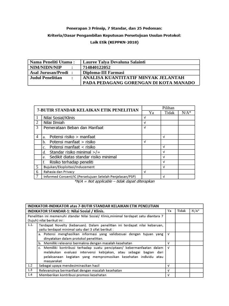 Dokumen-15. Formulir Check List 7 Standar Dan Indikator Self Assesment ...