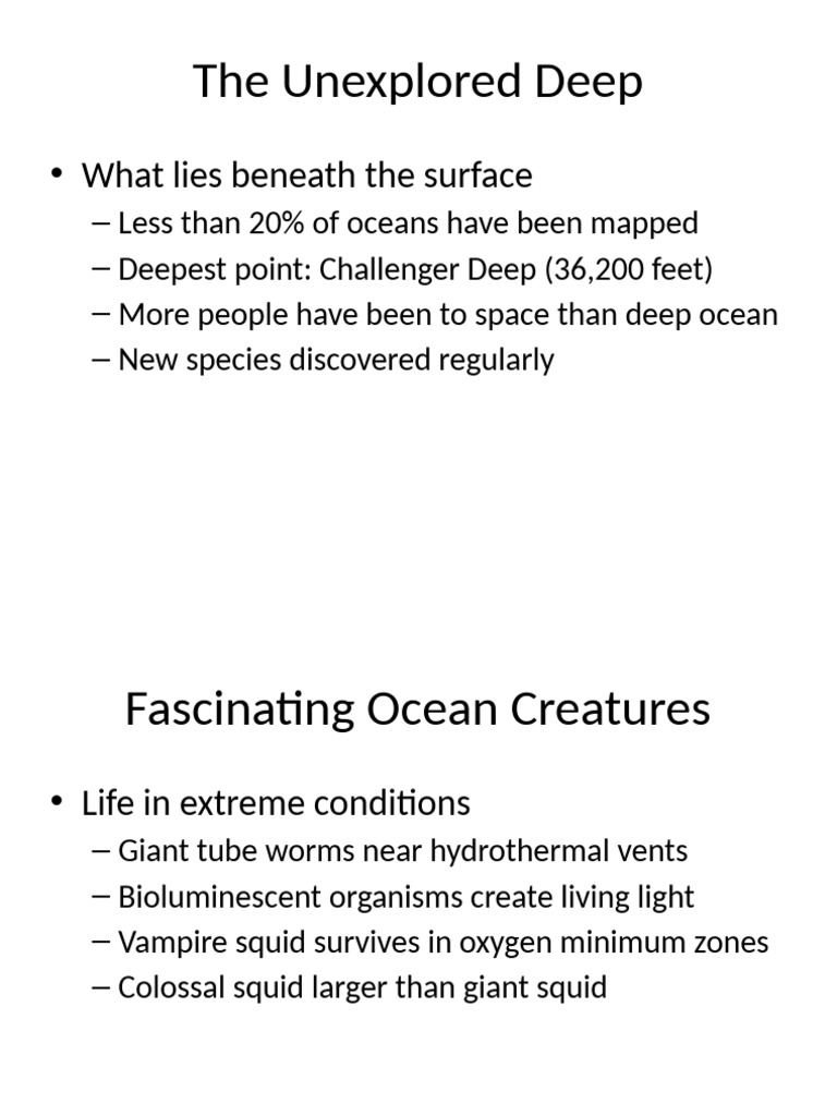 Ocean Mysteries | PDF