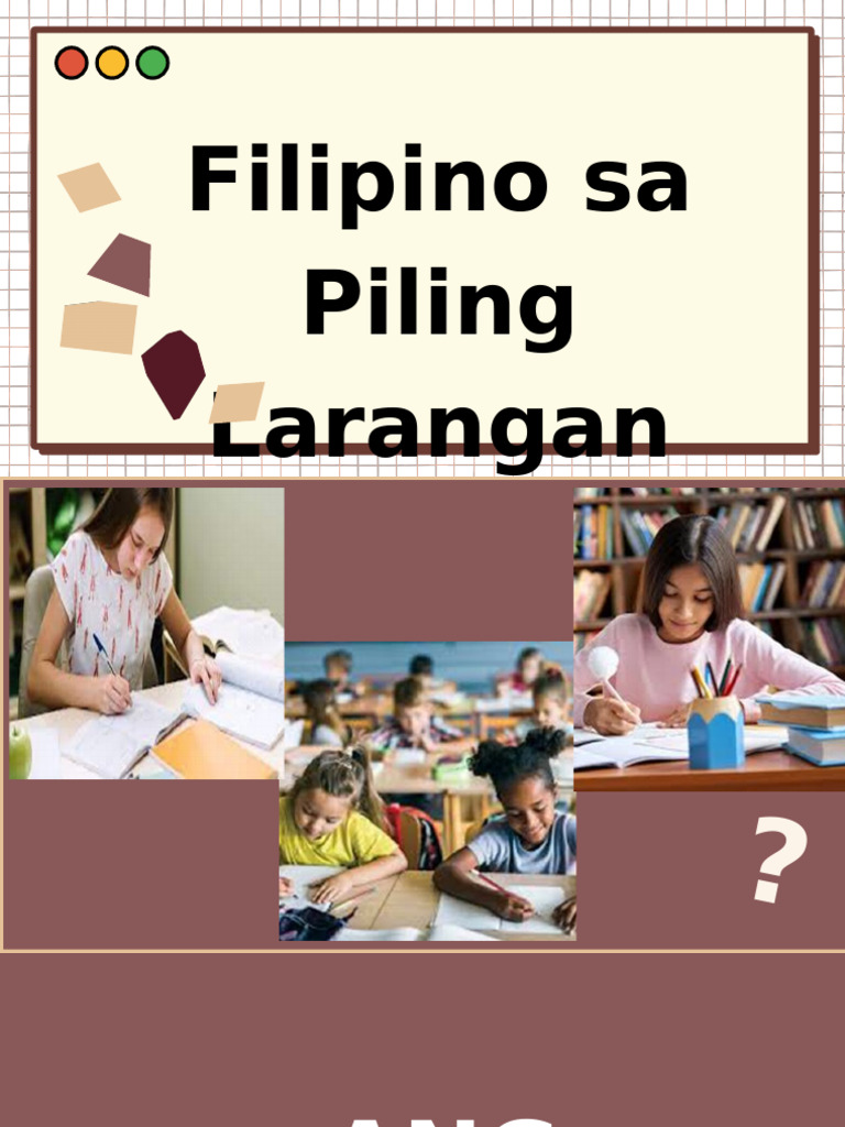 Piling Larang Lesson 1 1 | PDF