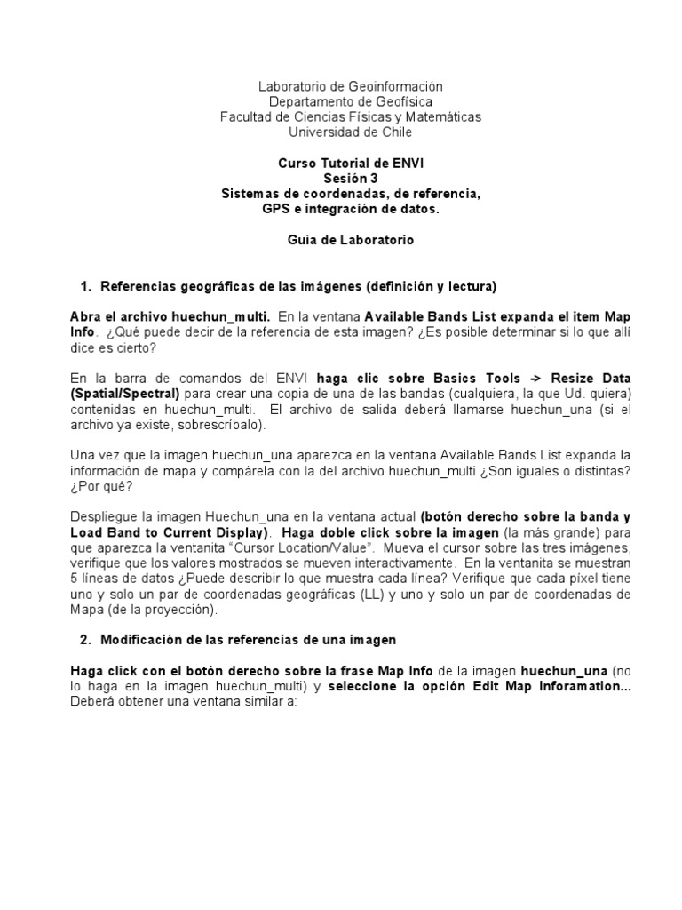 Tutorial Envi Guia Lab 3 | PDF