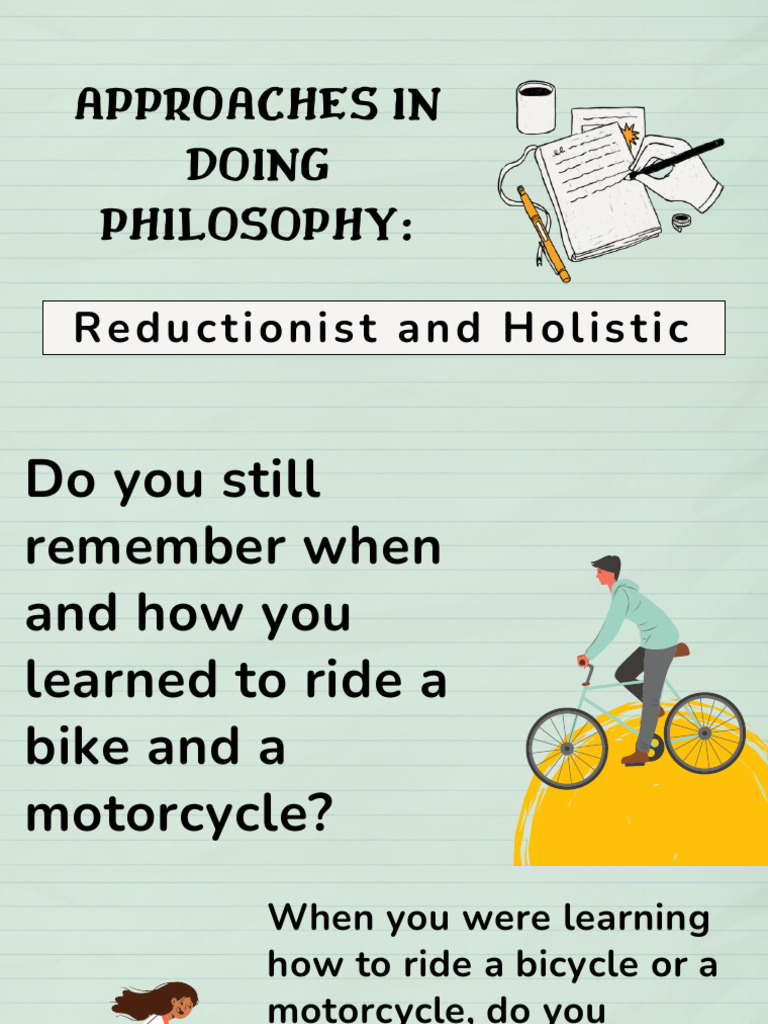 PPT3 Philosophy Reductiosm Hilistic Approach | PDF | Holism | Reductionism