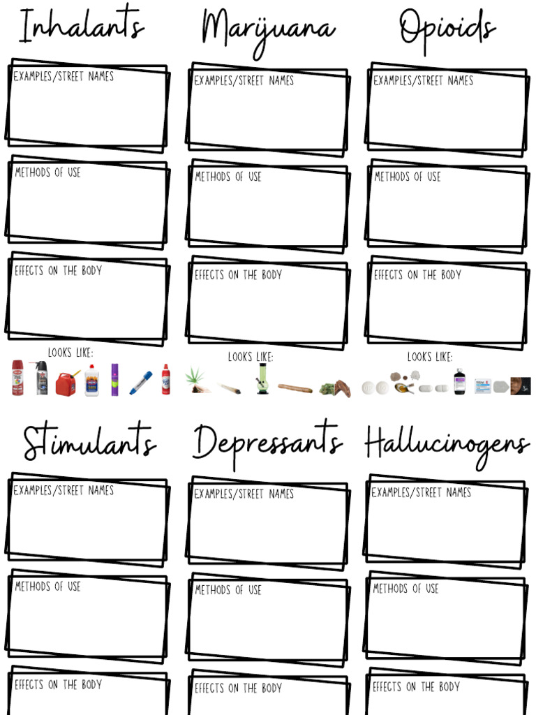 Drug Classifications Foldable Brochure Notes | PDF