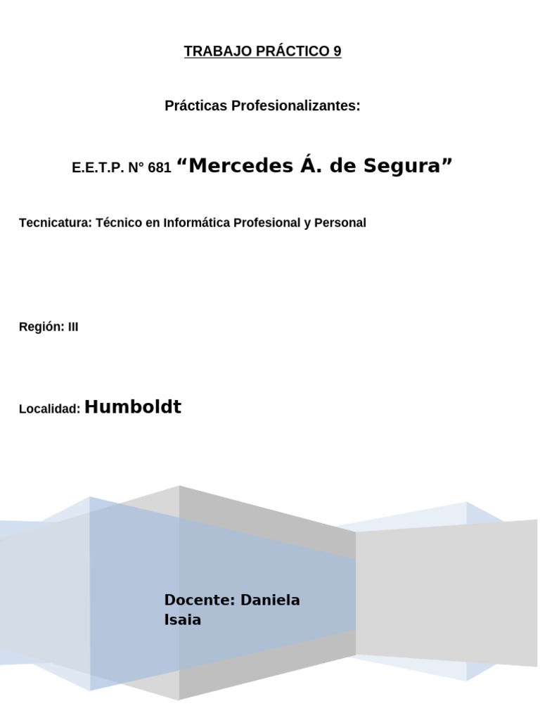 Daniela Isaia - EETP 681 - TP9 Corregido | PDF | Evaluación | Usuario (informática)