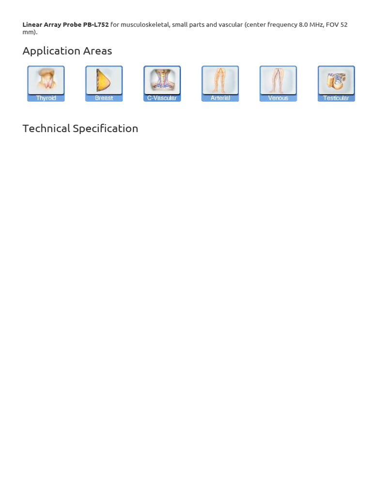 Linear Array Probe PB-L752 | PDF