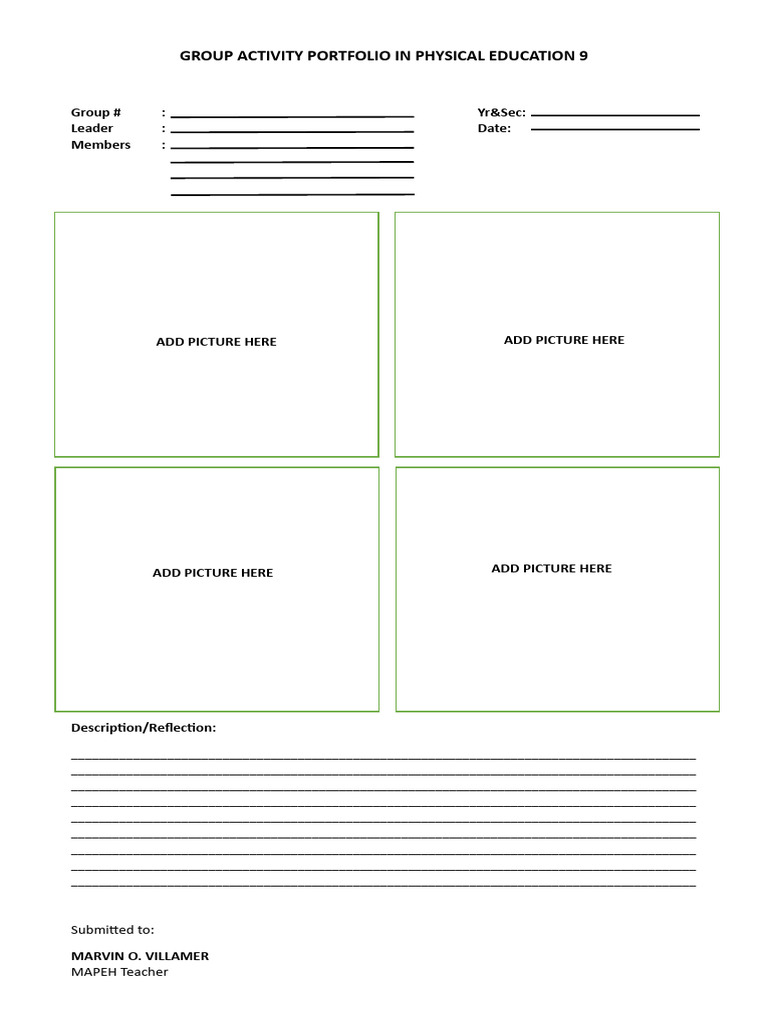 Template Group Activity Portfolio | PDF