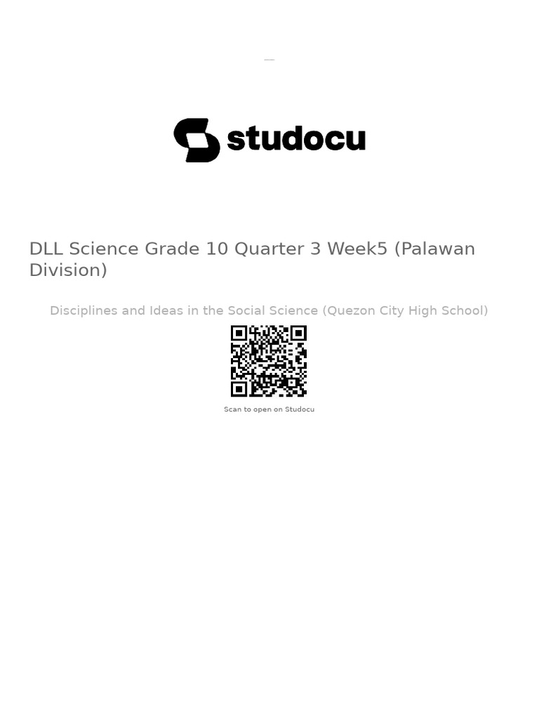 DLL Science Grade 10 Quarter 3 Week5 Palawan Division | PDF | Genetics ...