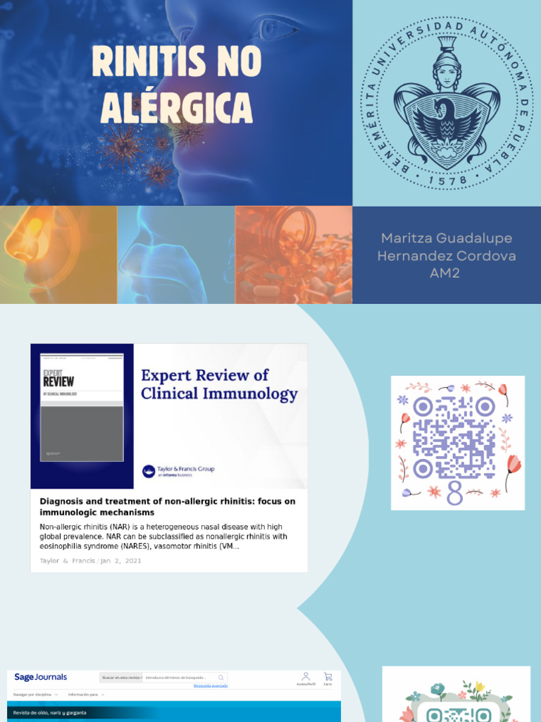 Rinitis No Alérgica Artículo | PDF | Alergia | Especialidades Medicas