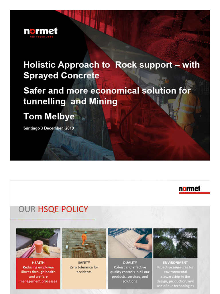 2.normet - Sprayed Concrete Seminar Chile 3-12-2019 | PDF | Concrete ...