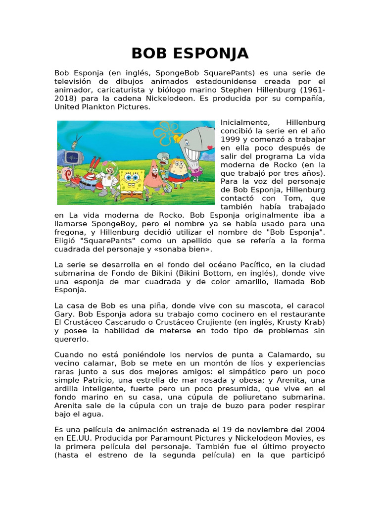 v9 Bob Esponja | PDF