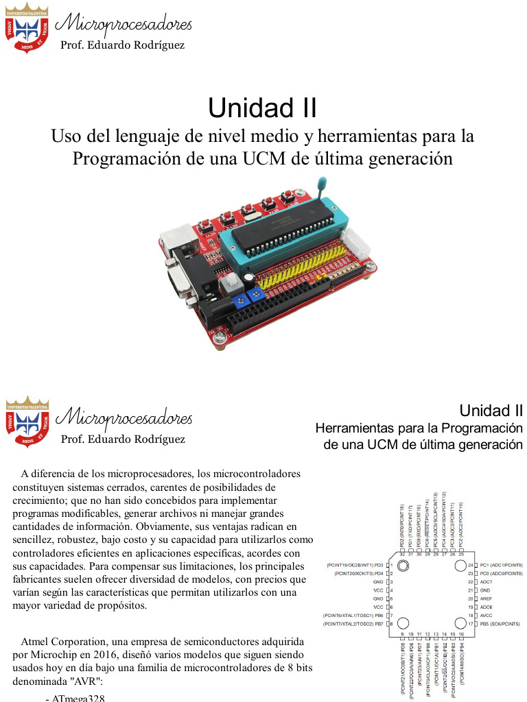 Microprocesadores - Clase 3 AVR | PDF | Microcontrolador | Programación