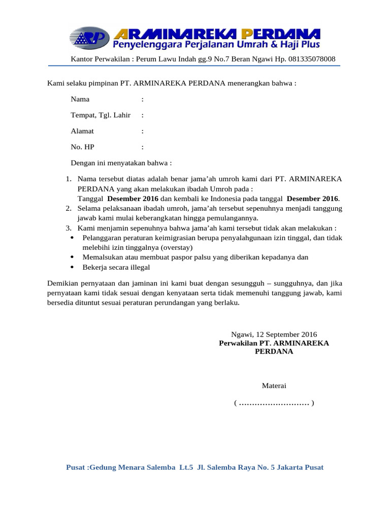 Contoh Surat Rekom | PDF