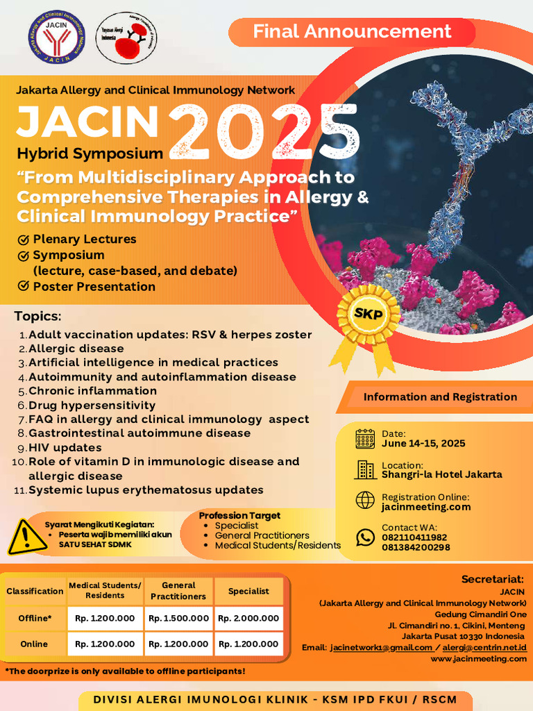 JACIN 2025: Simposium Alergi & Imunologi | PDF