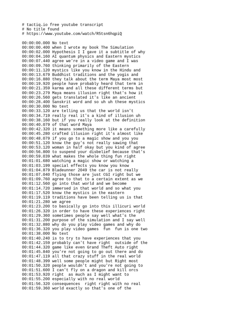 Tactiq Free Transcript R5tsn6hqpiQ | PDF