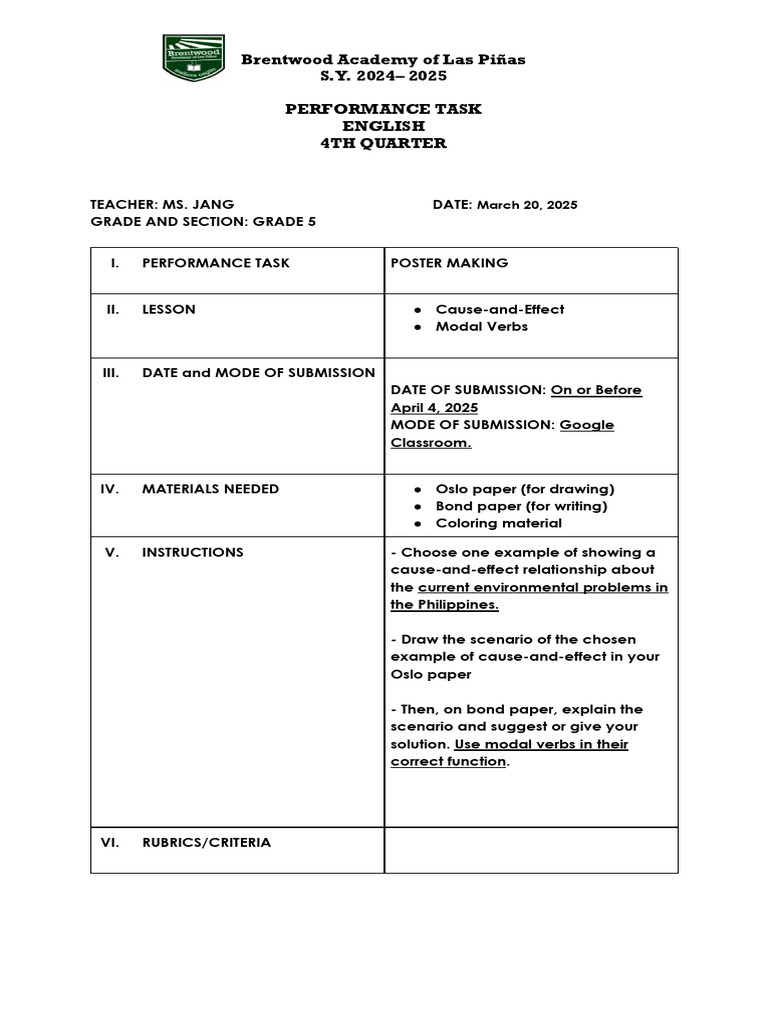 Peta English 5 - Q4 | PDF | Learning | Human Communication