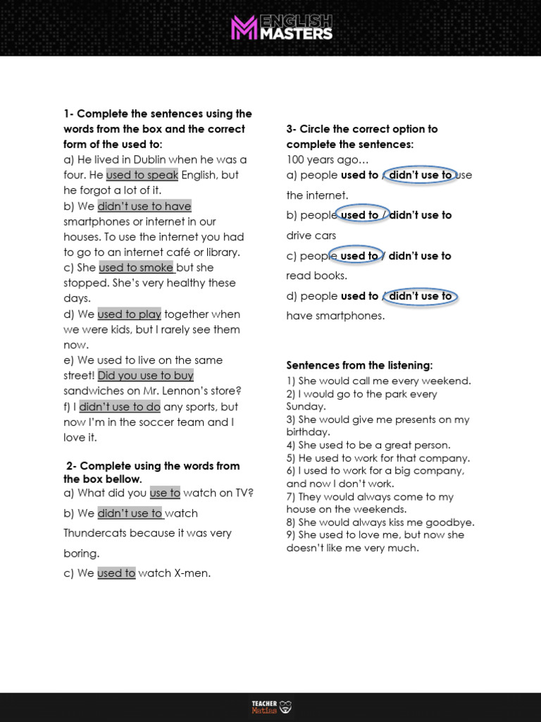 Aula 5 - M Dulo 3 - Answer Key | PDF