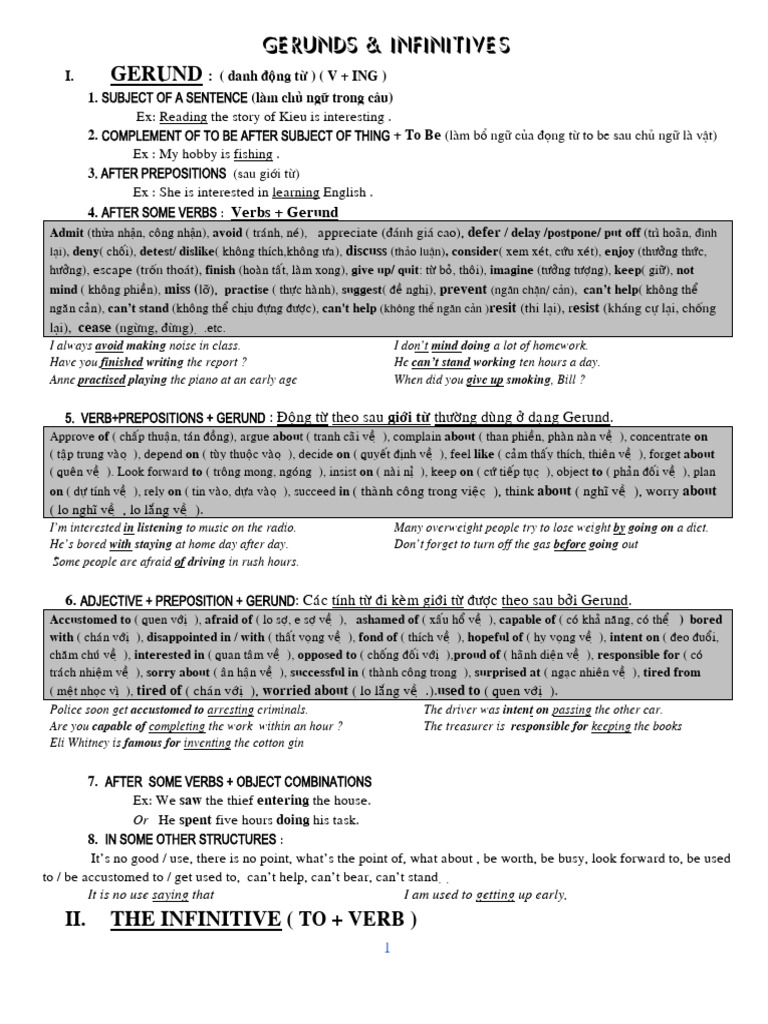 GERUNDS and Infinitive 12 | PDF | Cost Of Living | Verb