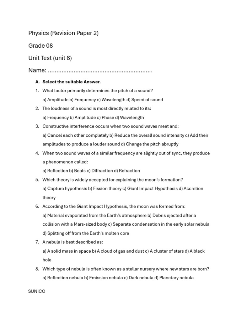Physics Grade 8 RevP2 | PDF | Plate Tectonics | Earth