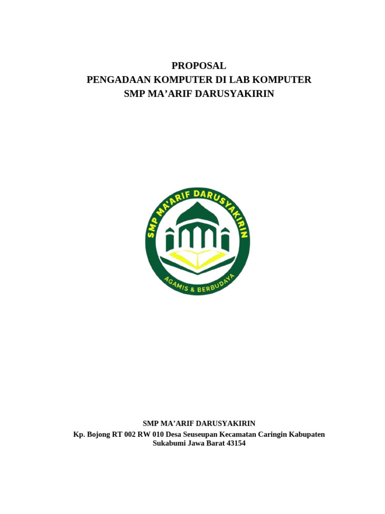Proposal Pengadaan Lab Komputer | PDF