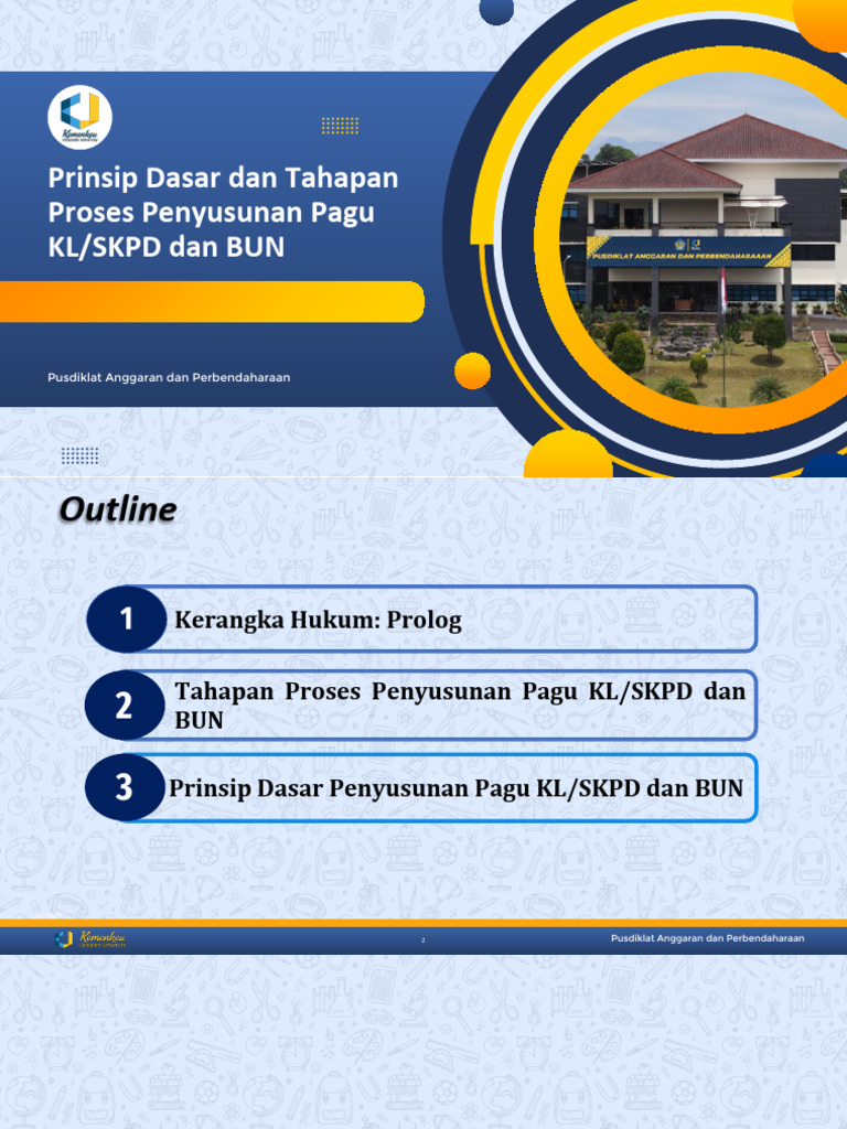 Prinsip Dasar Penyusunan Pagu 06032024 Slide Biru | PDF