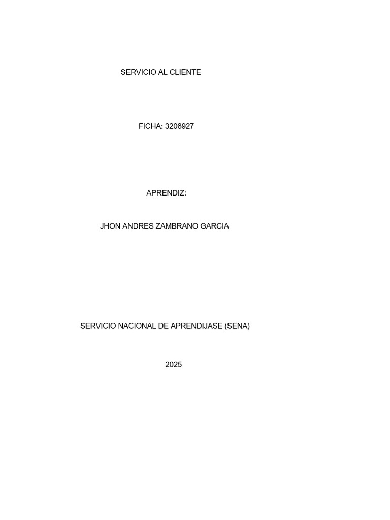Actividad de Aprendizaje 1 Evidencia Tipos de Cliente PDF | PDF