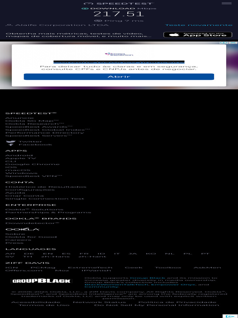 Ookla Speed Test Overview | PDF