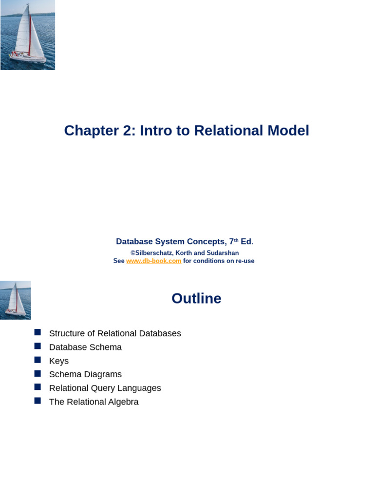 Ch2 - Introduction To The Relational Model | PDF | Relational Model | Relational Database
