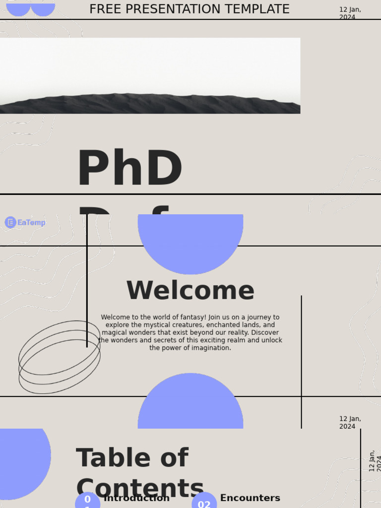 PHD Defense PowerPoint Template by EaTemp | PDF | Dragon | Fantasy