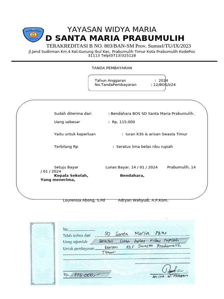 SPJ Kwitansi Lengkap k3s Swasta | PDF