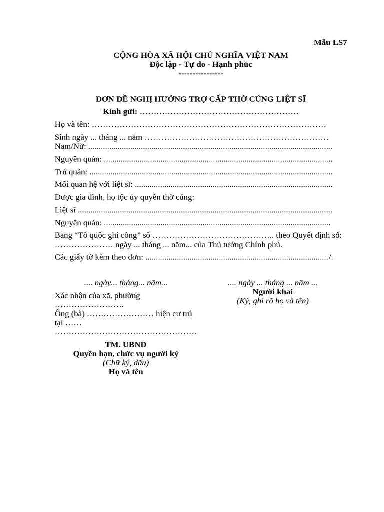 Mẫu LS7 | PDF