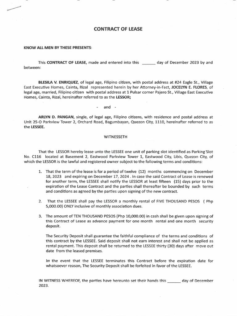Scanned Lease | PDF