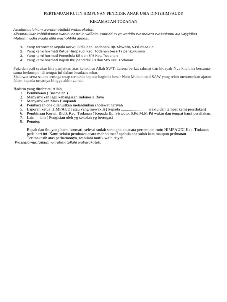 Susunan Himpaudi-1 | PDF