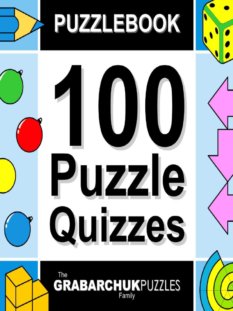 100 Puzzle Quizzes Interactive Puzzlebook For E Readers The Grabarchuk ...