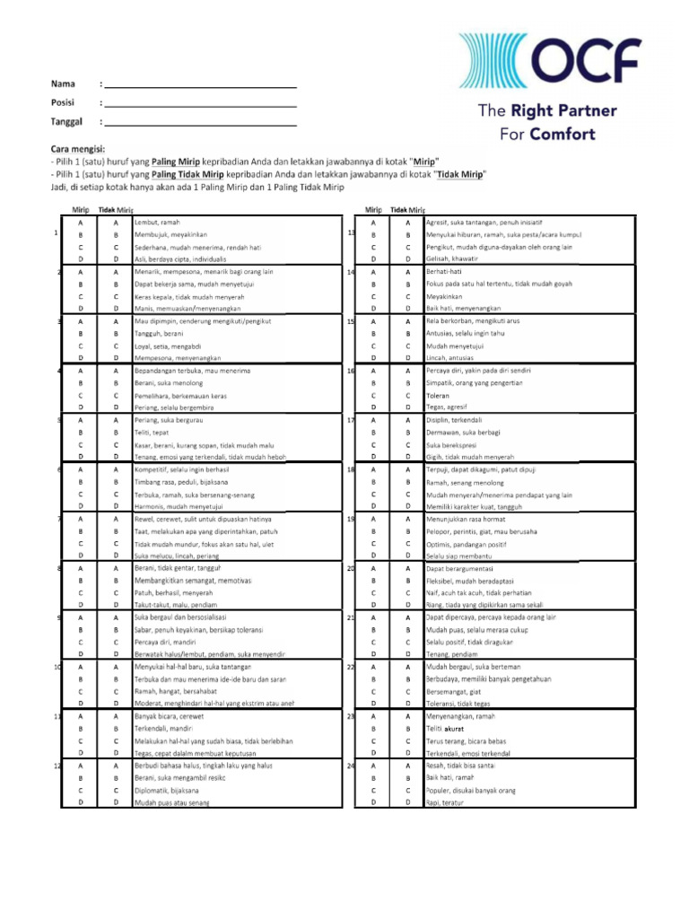 Attitude Test | PDF