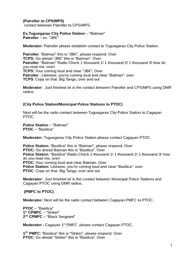 Script Commex Ptoc and Rtoc | PDF