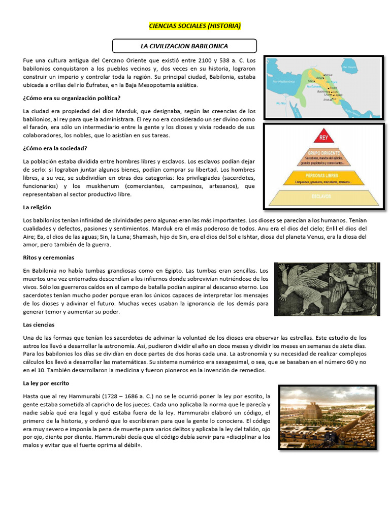Civilización Babilónica: Historia y Cultura | PDF | Babilonia | Babilonia
