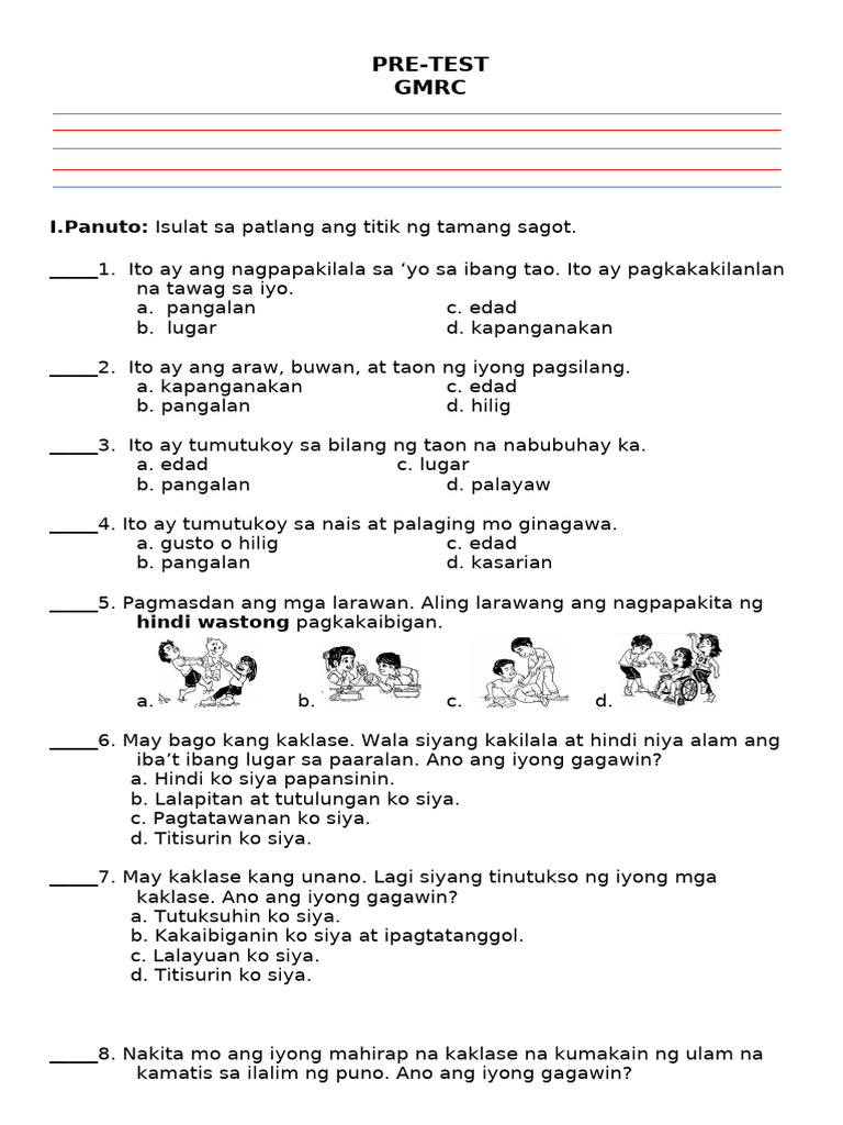 GMRC Pretest | PDF