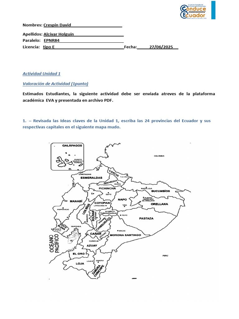 Actividades de La UNIDAD 1 | PDF