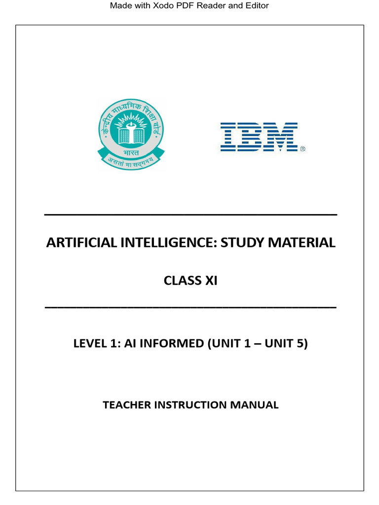 AI_Curriculum_HandbookClassXI | PDF | Artificial Intelligence | Intelligence (AI) & Semantics