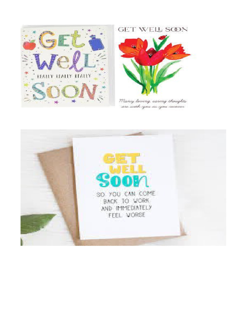 Get Well Soon Card | PDF